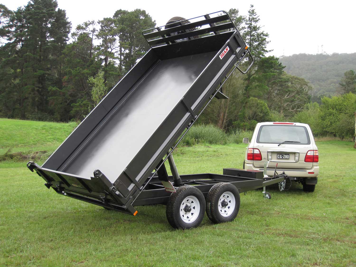 Tandem Axle Hydraulic Tipping Utility Trailer - Dean Trailers